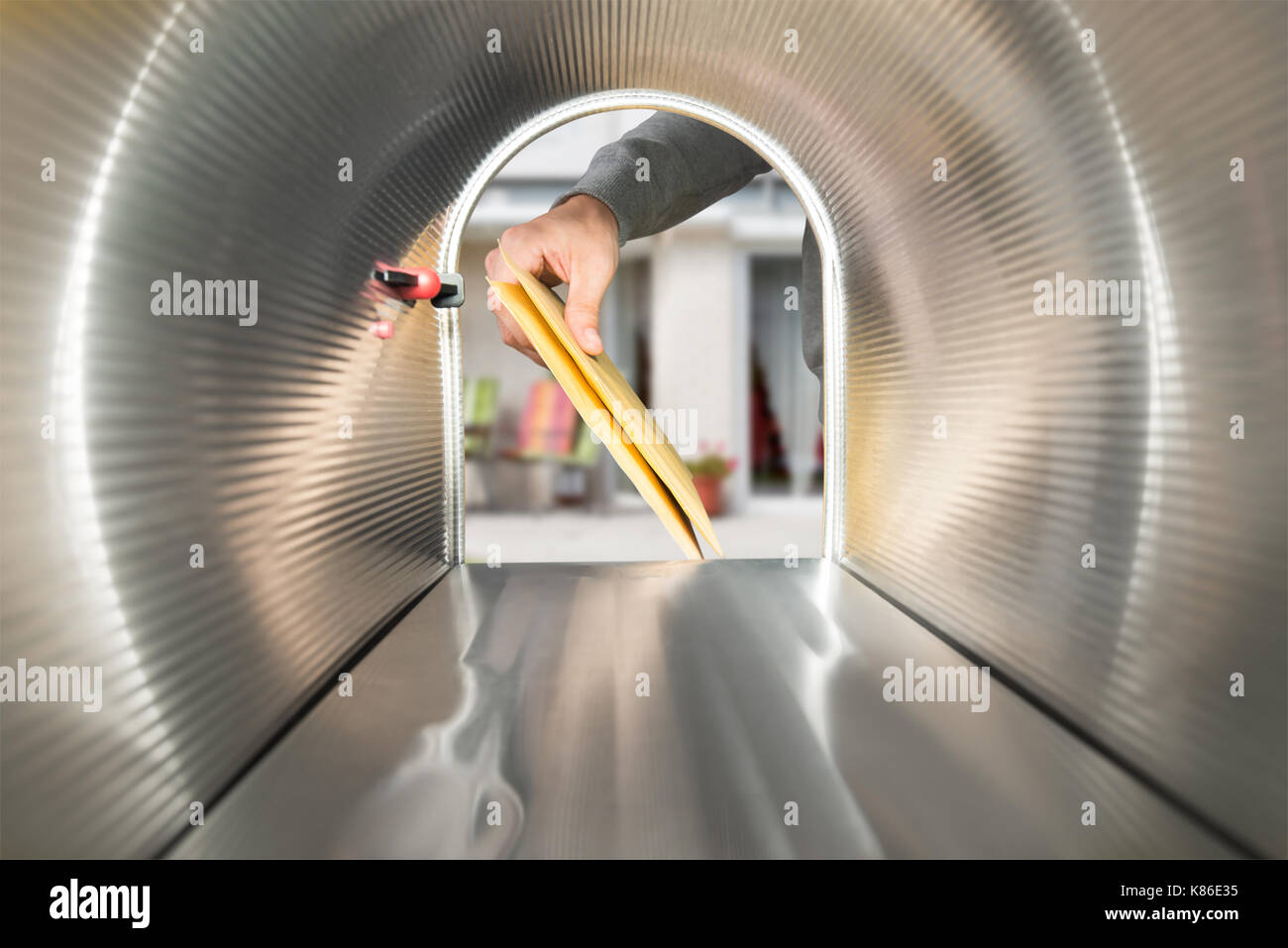 Hand close up opening letters hi-res stock photography and images - Alamy