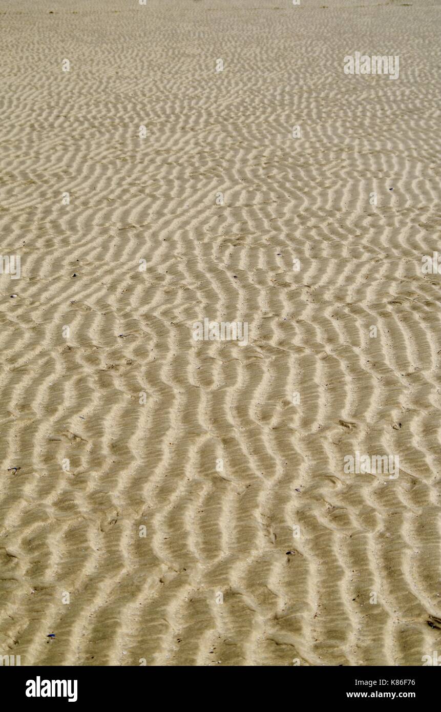 Abstract Background of Rippled Textured Beach Sand at Westward Ho ...