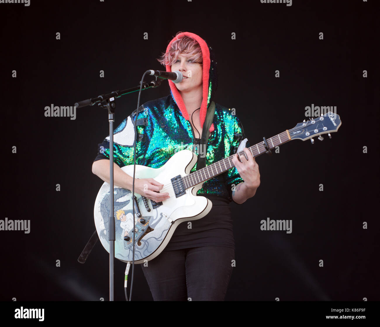 Louisa Roach performing with She Drew The Gun on the main stage at the ...