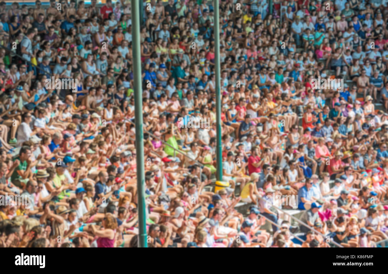 Blurred crowd of people on the stadium Stock Photo - Alamy