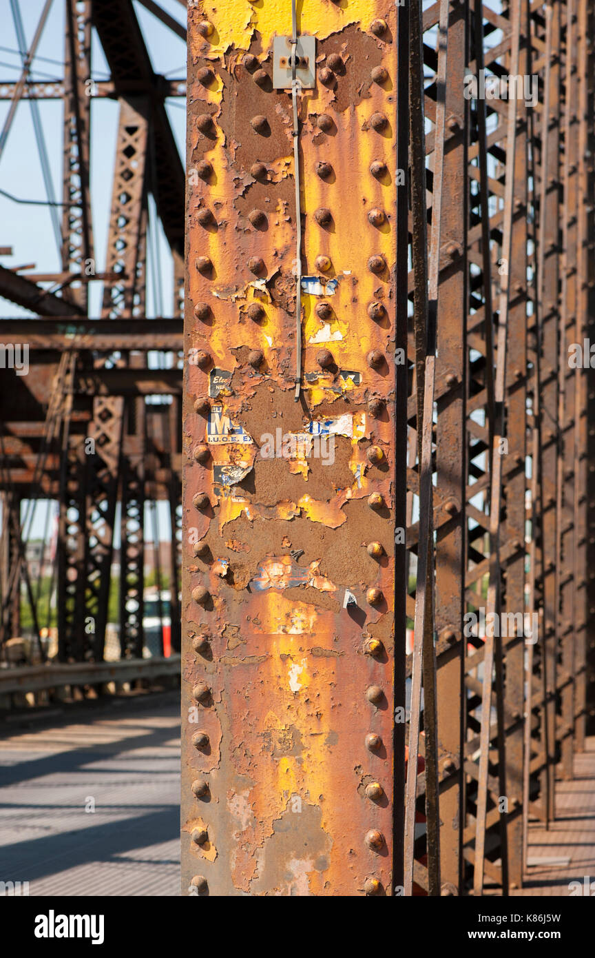 Rusting Bridge Support Stock Photo - Alamy