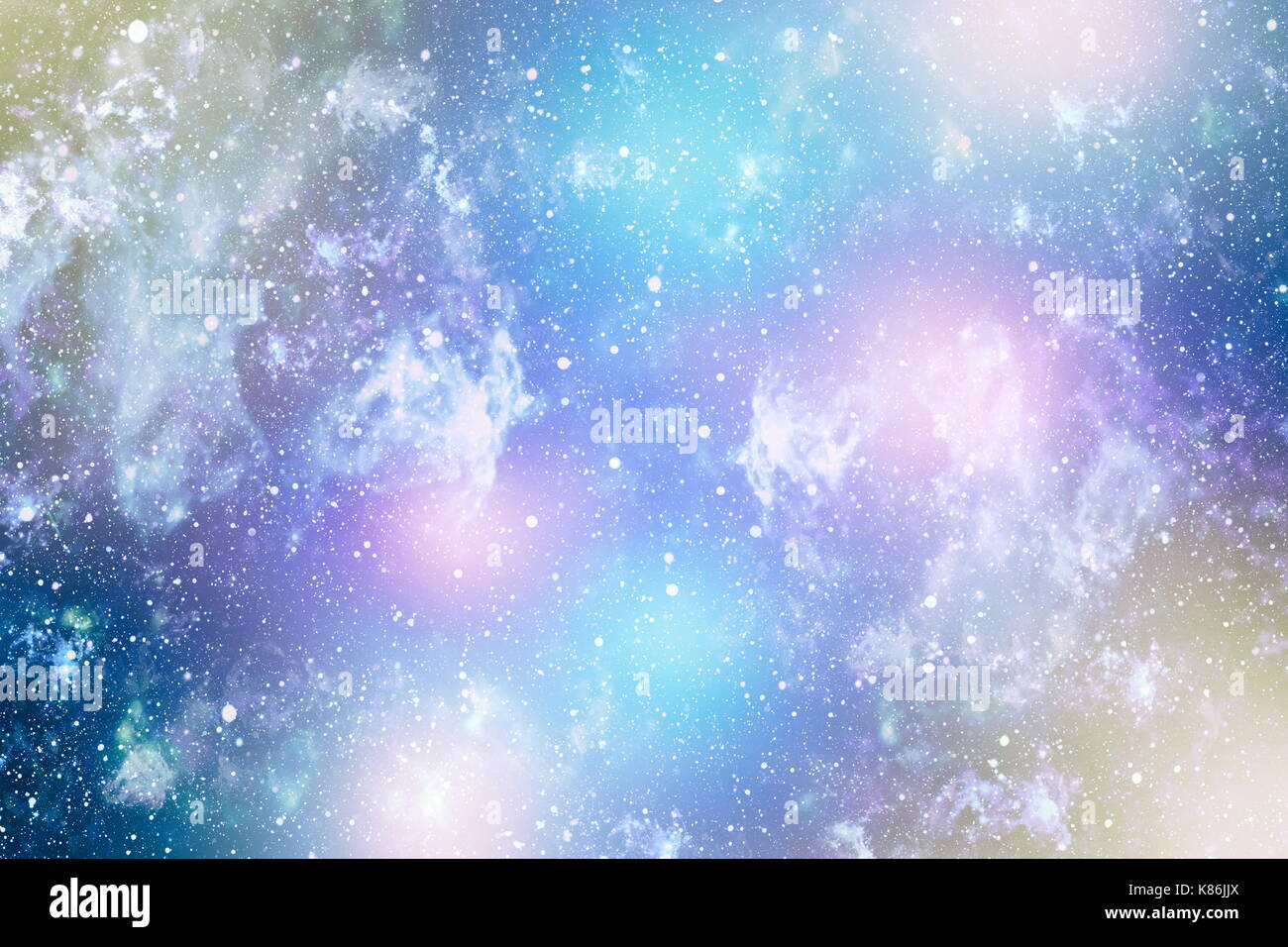 Panoramic looking into deep space. Dark night sky full of stars. The ...