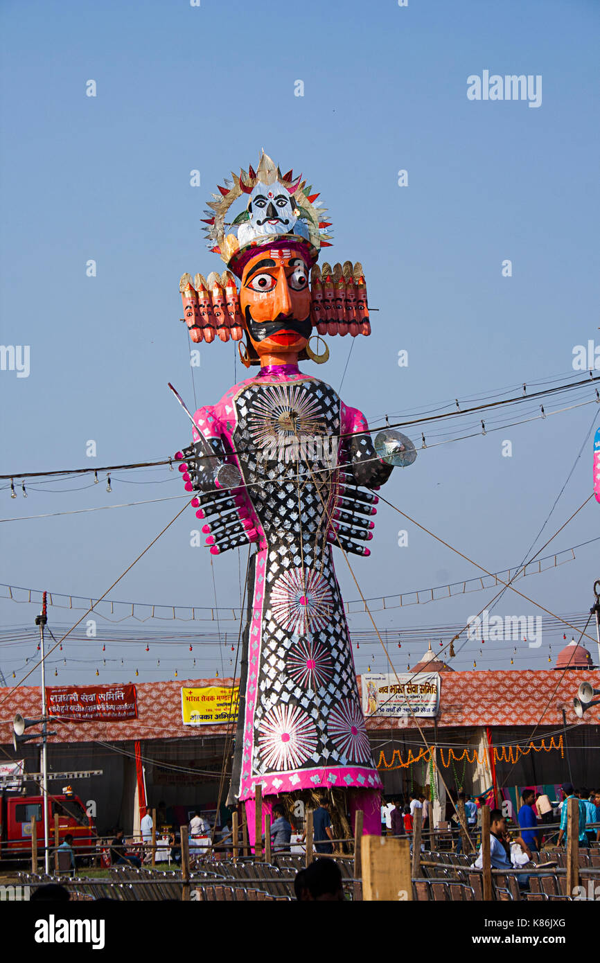 Statues of Ravana in dussehra. Celebrating dussehra Stock Photo - Alamy