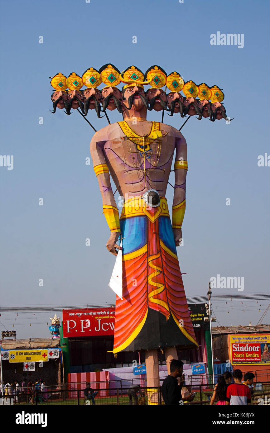Statues of Ravana in dussehra. Celebrating dussehra Stock Photo - Alamy