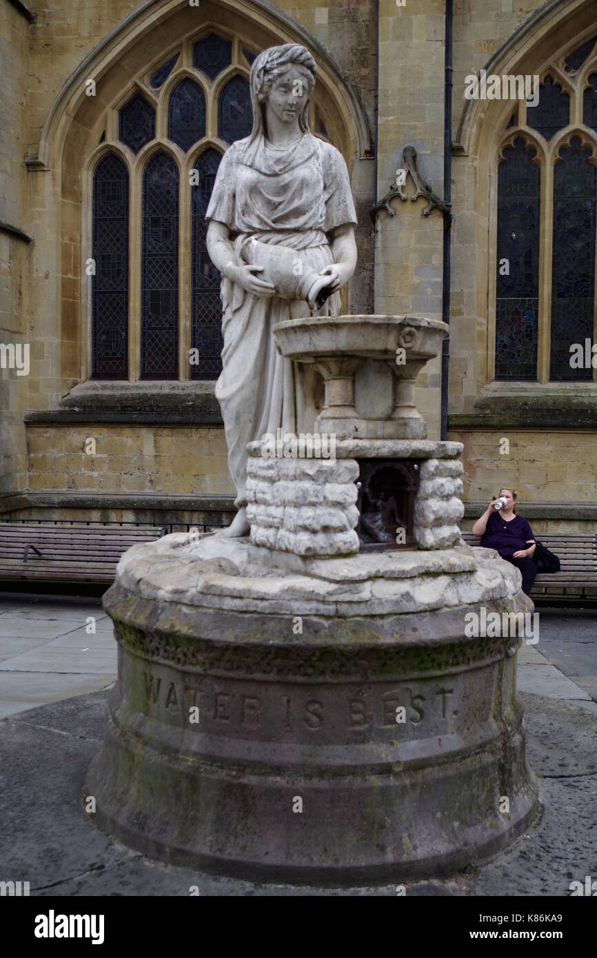 Rebecca Fountain, Temperance Marble Water Fountain of 1861. Bath Abbey ...