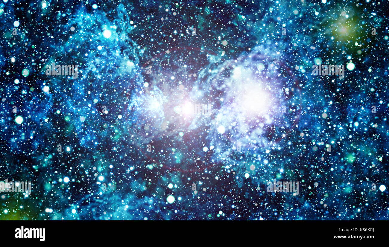 Panoramic looking into deep space. Dark night sky full of stars. The ...