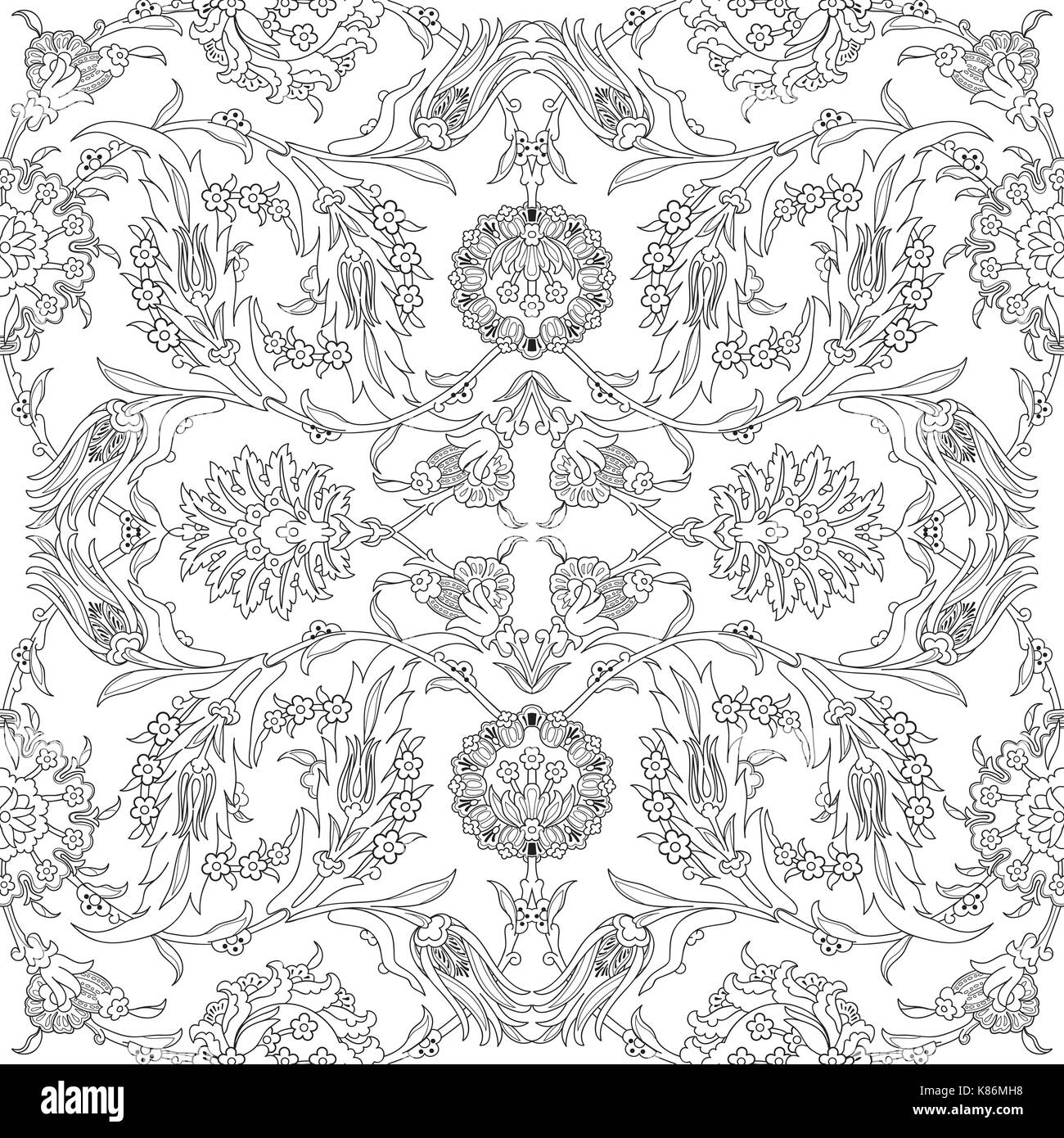 Arabesque vintage decor floral ornate pattern for design template ...