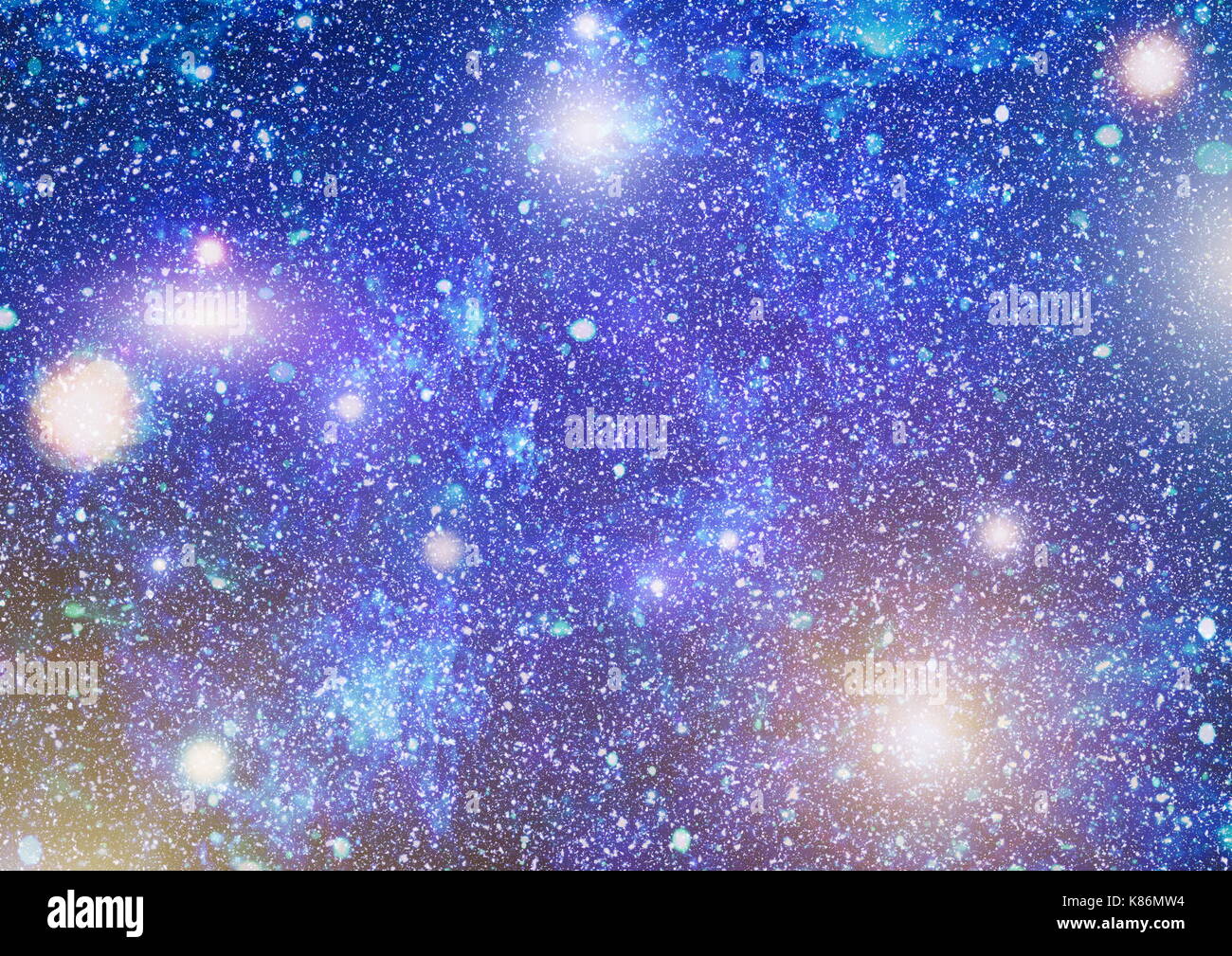 Panoramic looking into deep space. Dark night sky full of stars. The ...