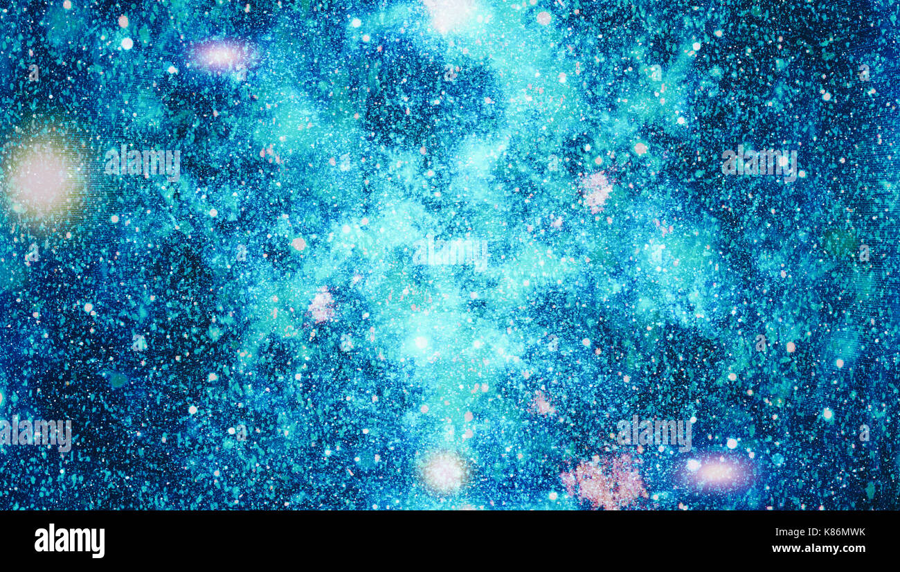 Panoramic looking into deep space. Dark night sky full of stars. The ...
