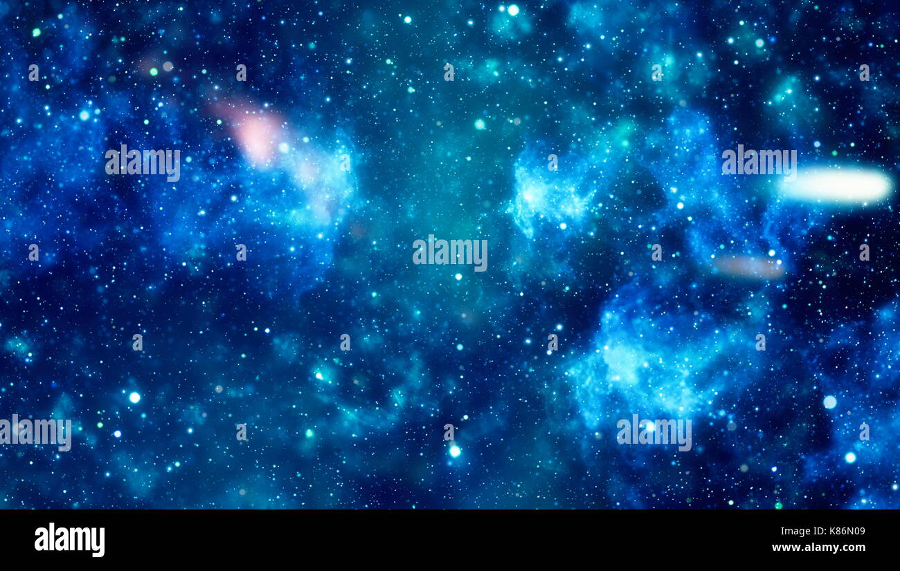 Panoramic looking into deep space. Dark night sky full of stars. The ...