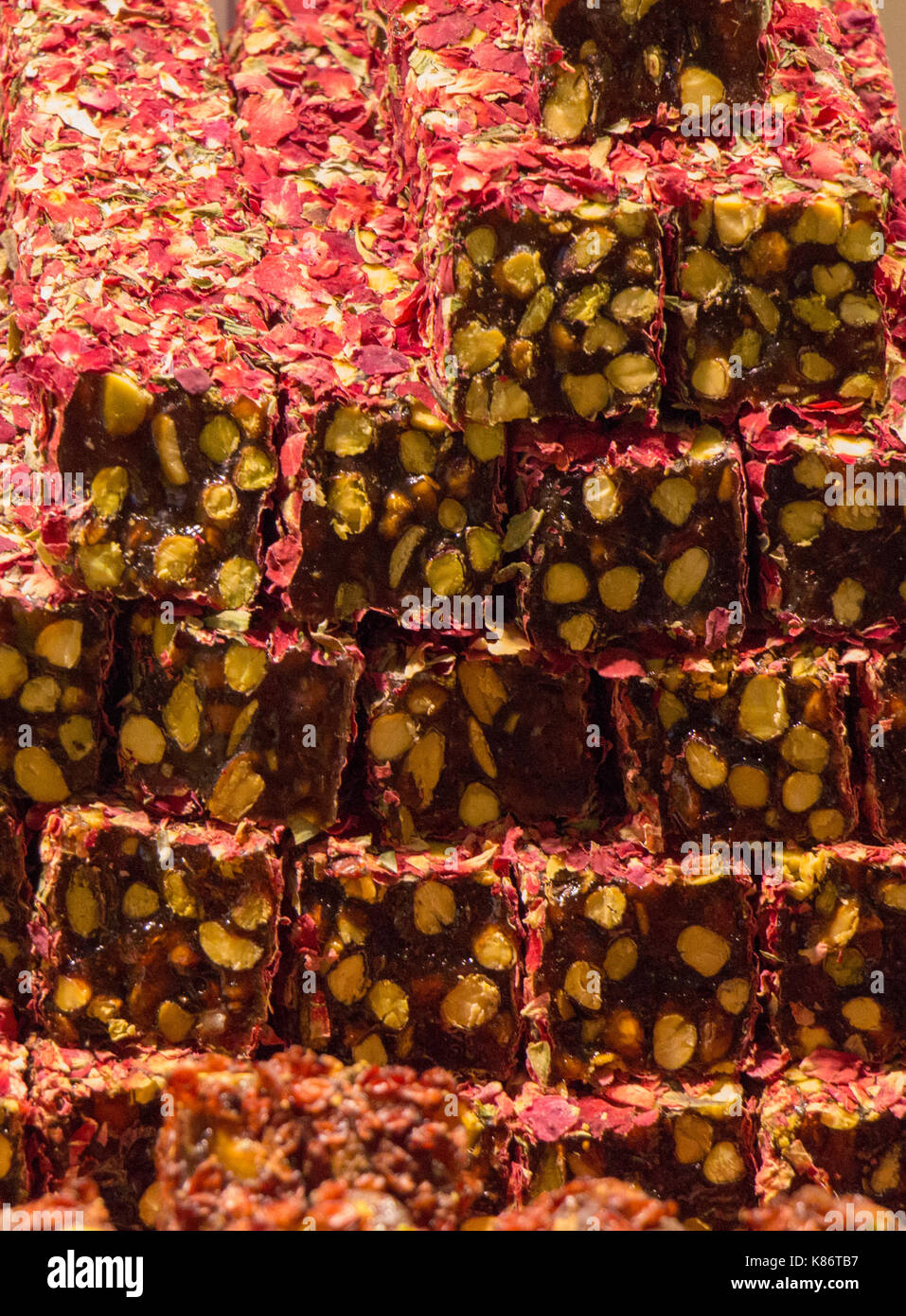 Load of traditional turkish delight rahat lokum Stock Photo - Alamy