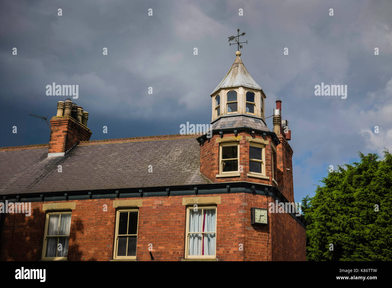 Turreted house in Easington, Humberside, Uk Stock Photo - Alamy