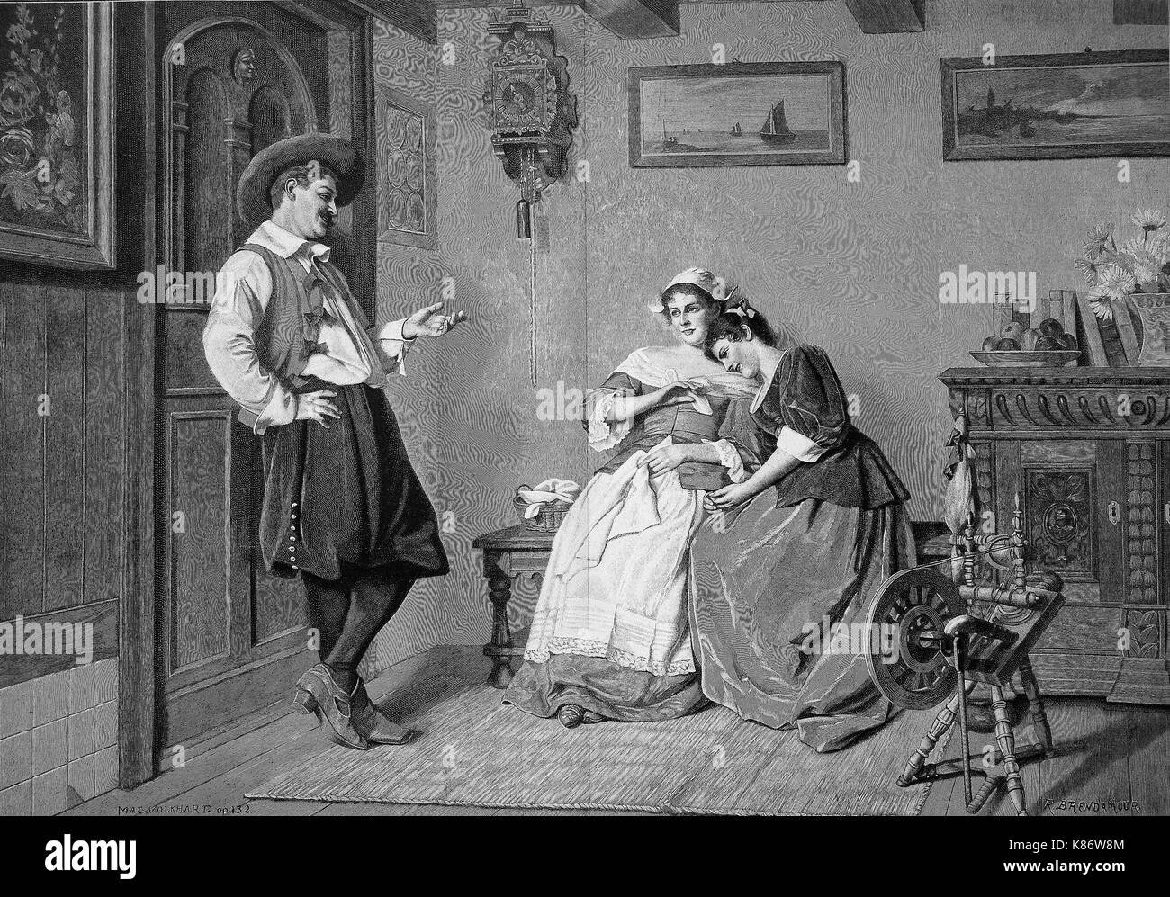 Young women in wood Black and White Stock Photos & Images - Alamy