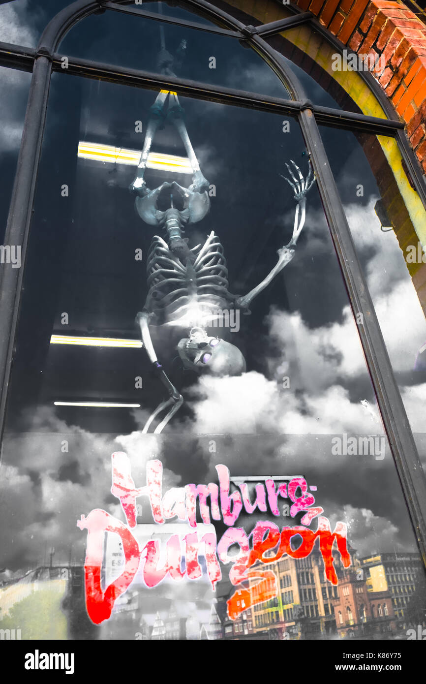 Skeleton in shop window Stock Photo - Alamy