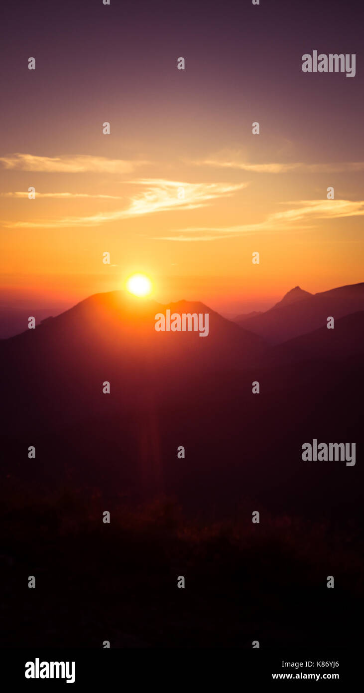 An inspiring mountain landscape in Tatry, Slovakia. Vivid, gradient ...