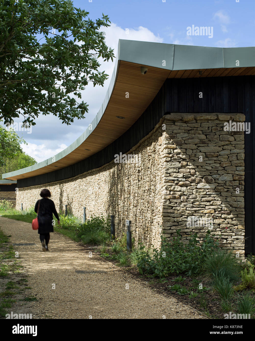 Detail of curved pavilion roof. Lakeside Centre, Eastleigh, United ...