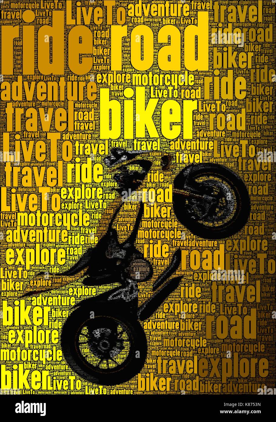 Motorcycle word hi-res stock photography and images - Alamy