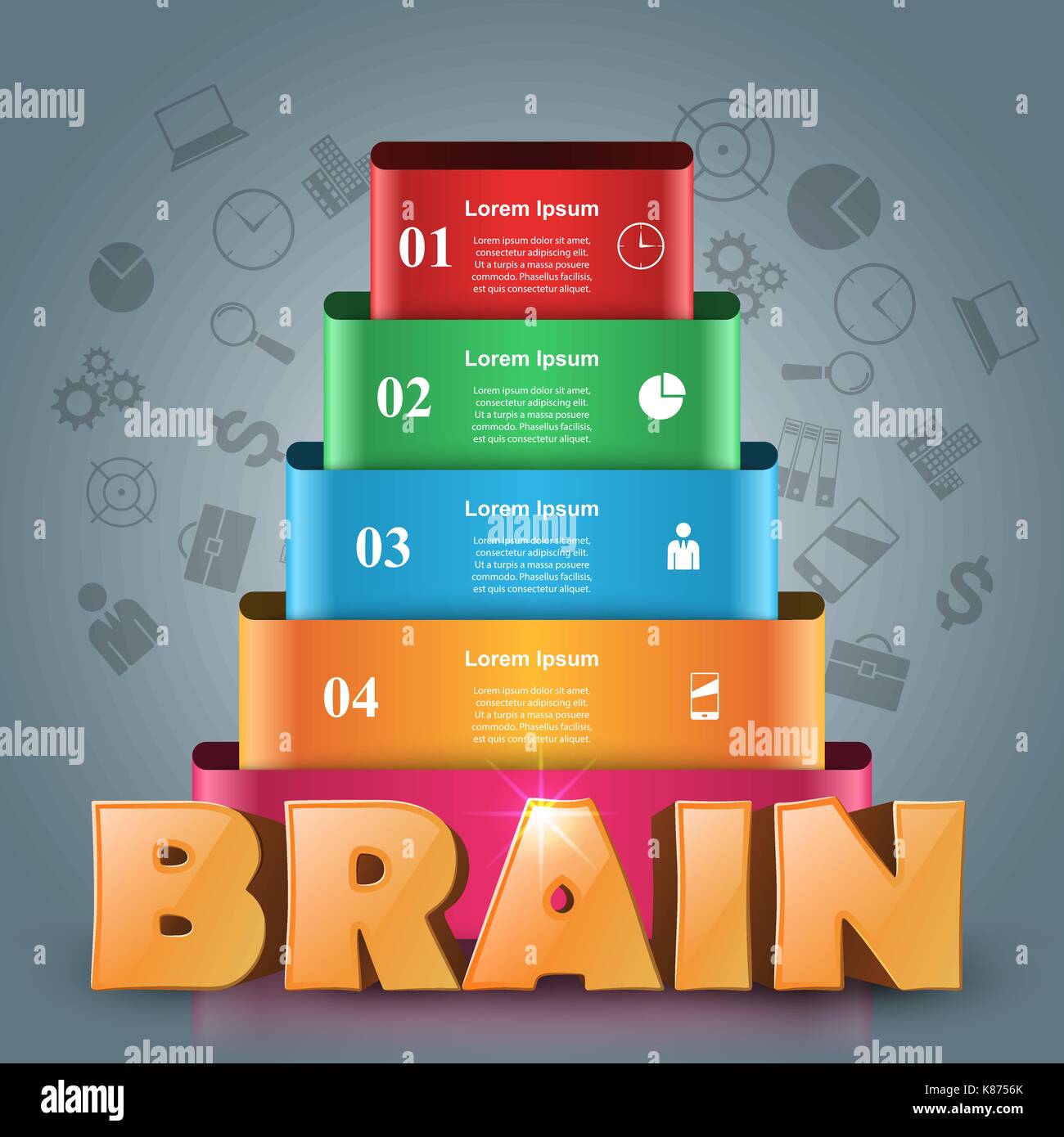 Brain infographic and business icon Stock Vector Image & Art - Alamy