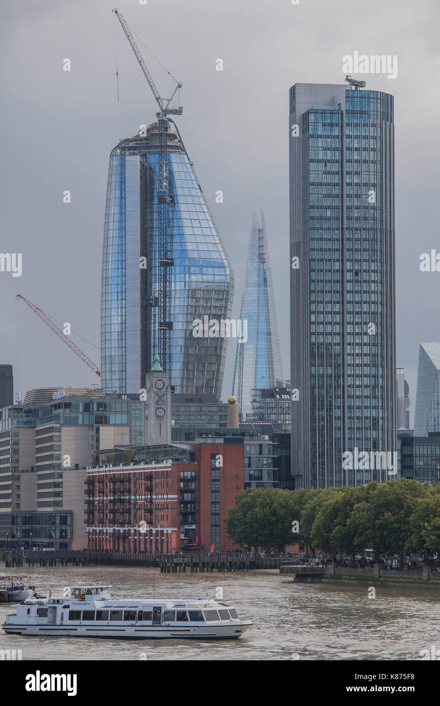 The Lodon skyline including teh Shard and One Blackfriars Stock Photo ...