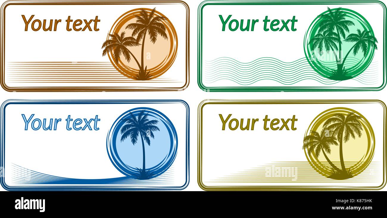 Beach business card Stock Vector Images - Alamy