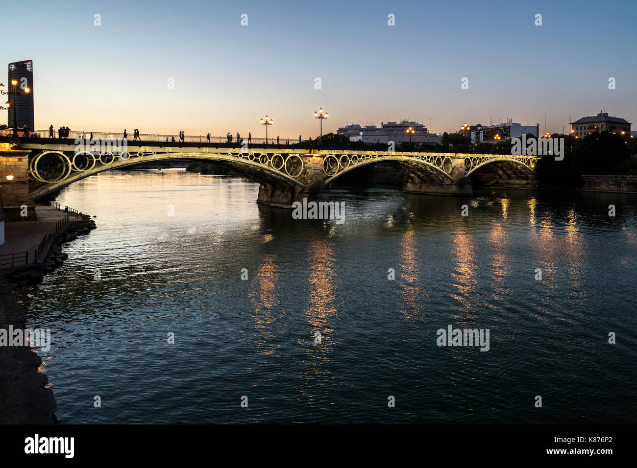 Triana bridge in Seville, Spain Stock Photo - Alamy