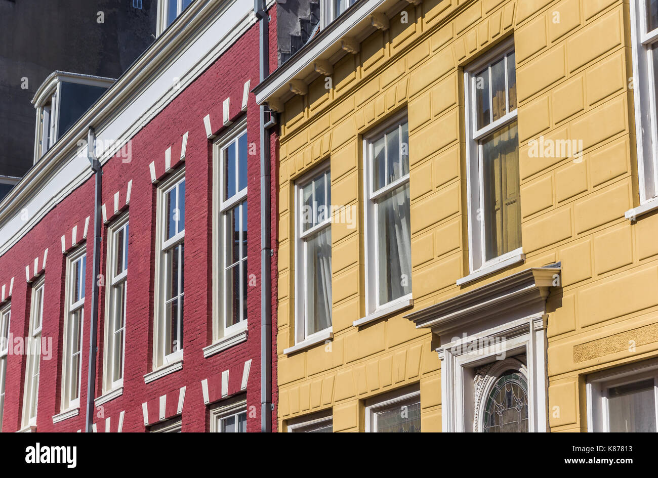 Colorful houses in the historic center of Utrecht, The Netherlands ...