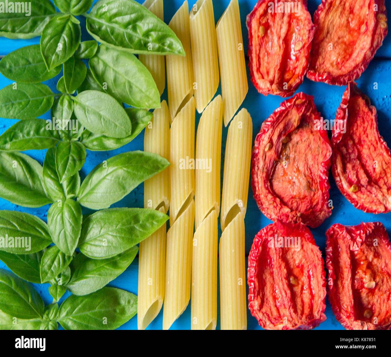 Tricolore, made from traditional italian ingredients Stock Photo - Alamy