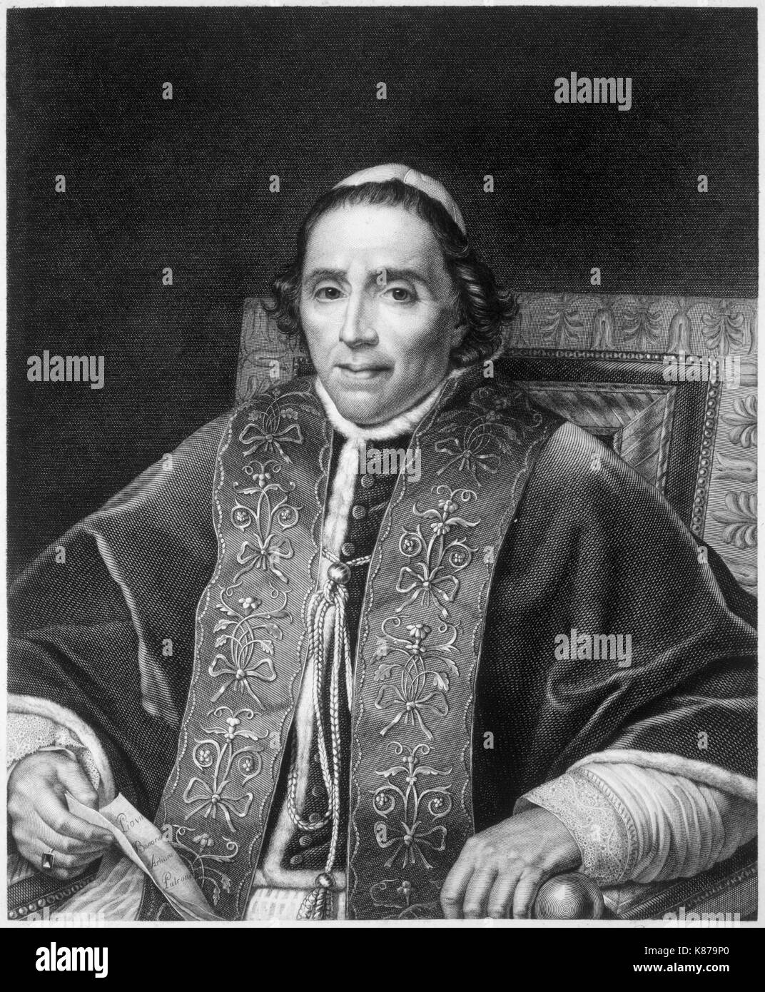 Portrait of Pope Pius VII by Louis David - 1806 Stock Photo - Alamy