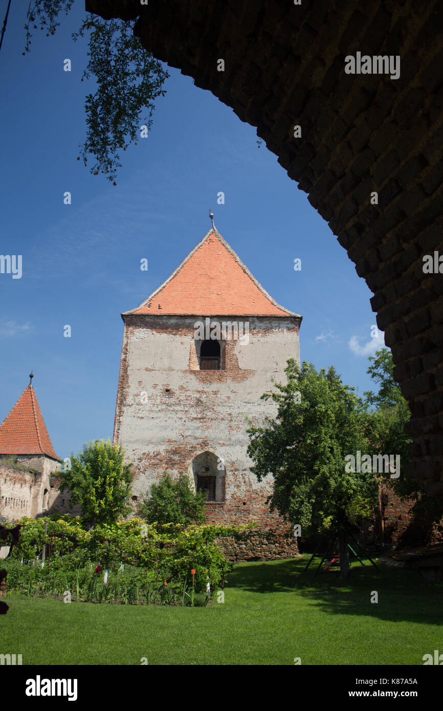 Romanian castle ruins and gardens Stock Photo - Alamy