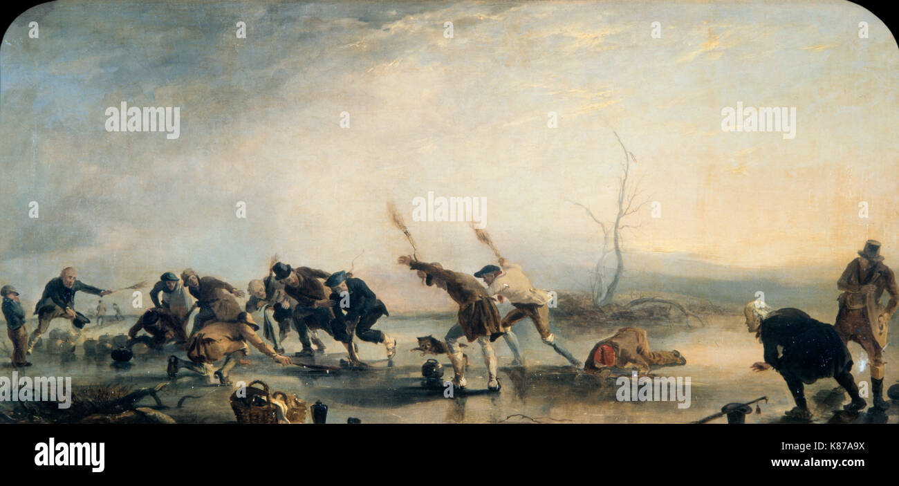 The Curlers by Sir George Harvey - 1835 Stock Photo - Alamy