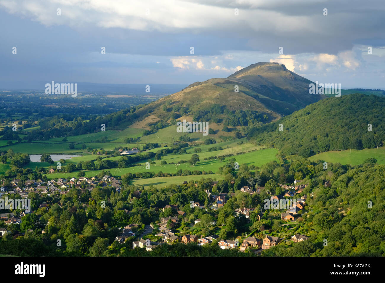 Caer Caradoc from Ragleth Hill, Shropshire, England Stock Photo - Alamy
