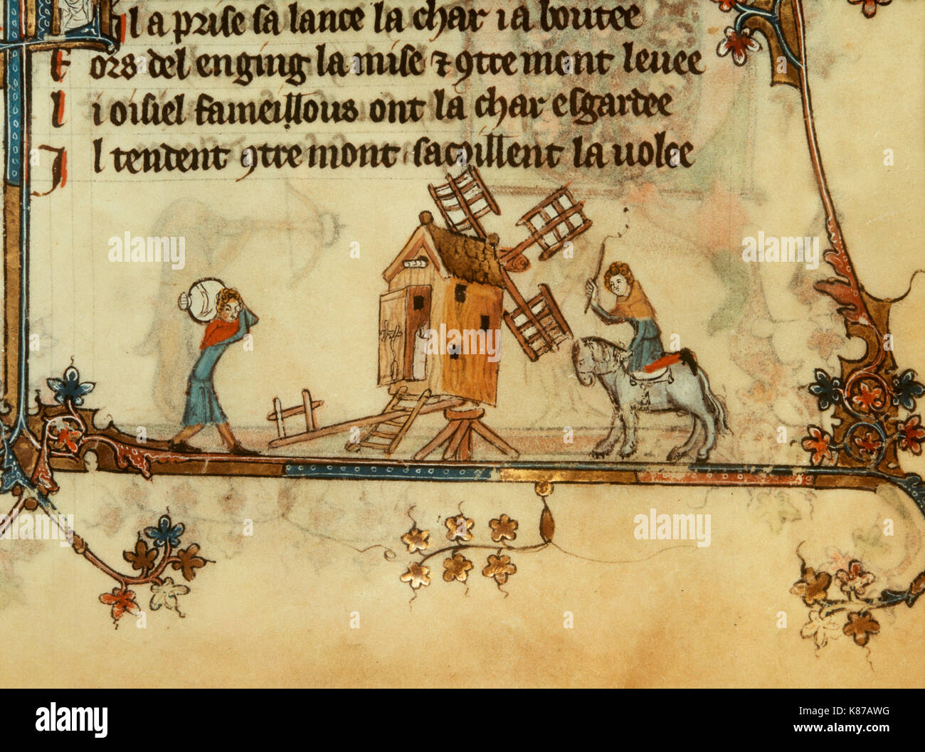 Medieval mill painting hi-res stock photography and images - Alamy