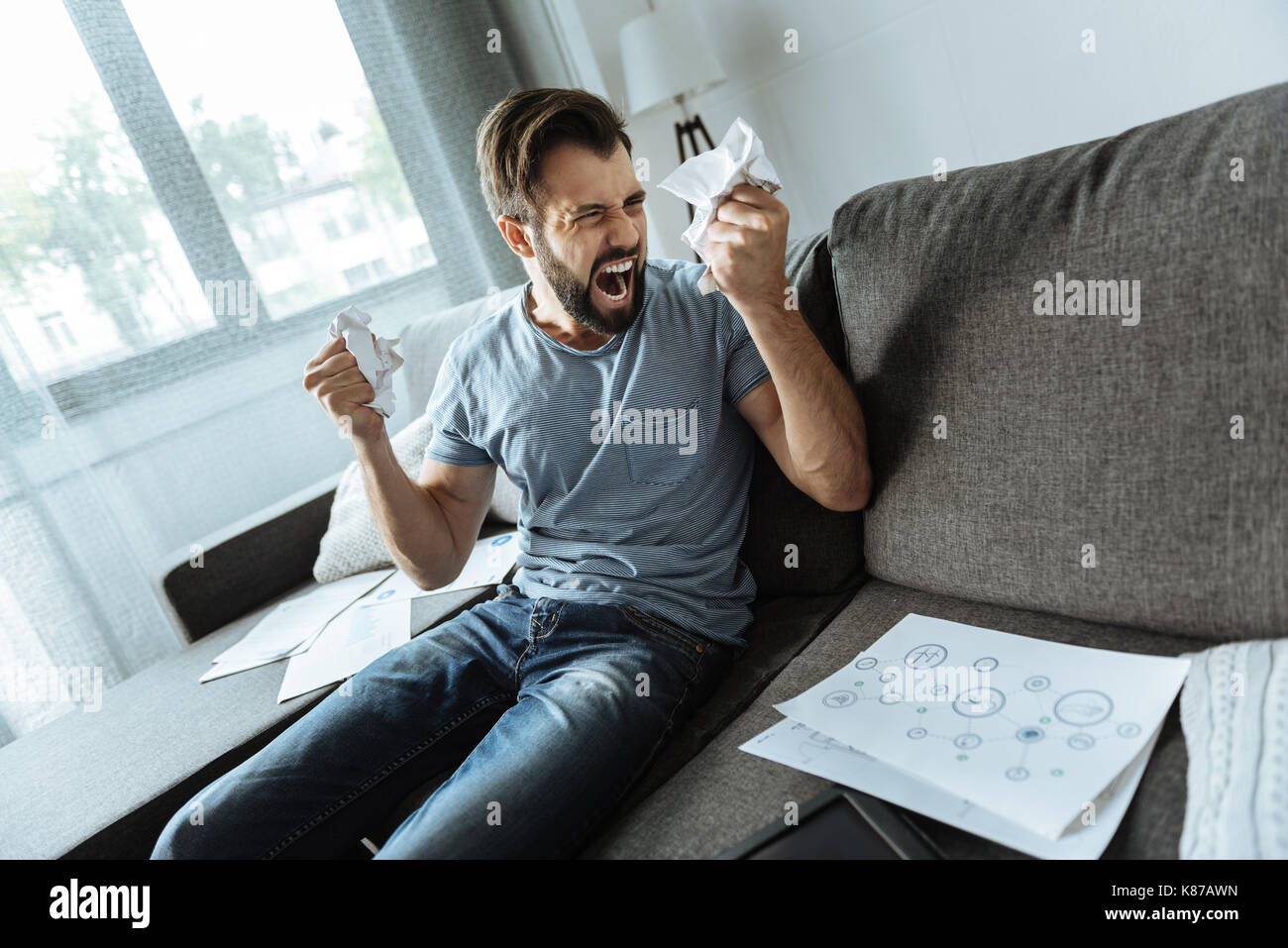 Society stressed out hi-res stock photography and images - Alamy