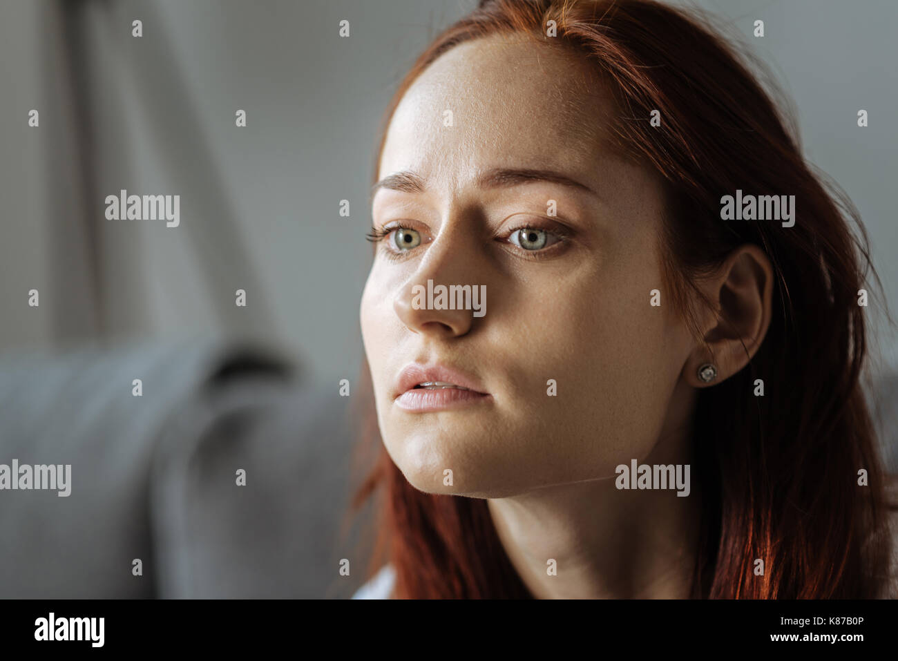 Sad moody woman suffering hi-res stock photography and images - Alamy