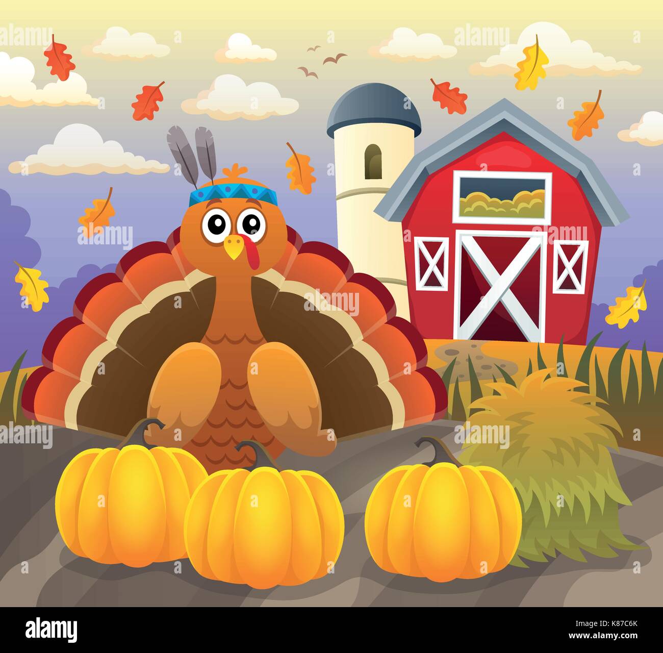 Thanksgiving turkey topic image 5 - eps10 vector illustration Stock ...