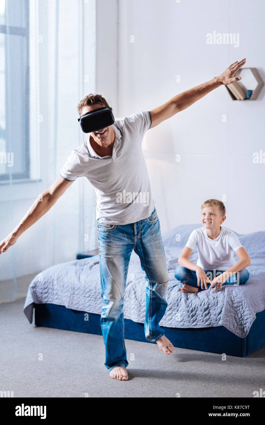 Child imitating parent hi-res stock photography and images - Alamy