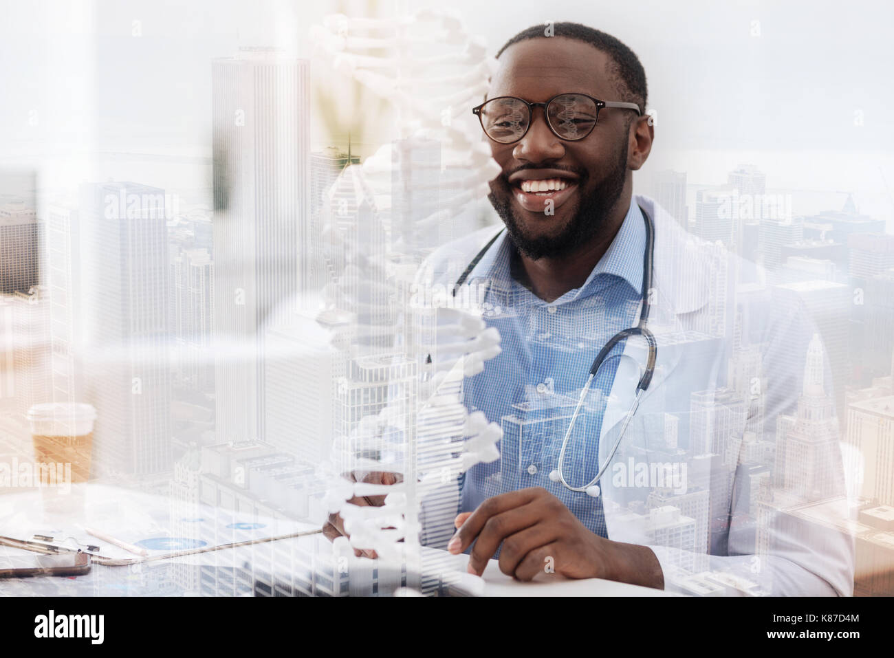 Cheerful african doctor ready hi-res stock photography and images - Alamy