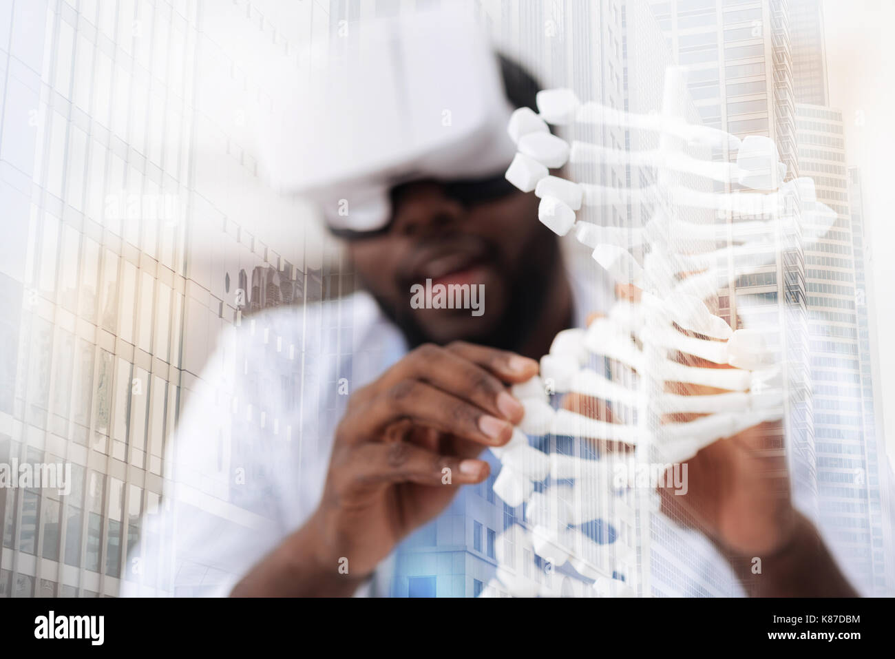 Close up fragile genome construction Stock Photo - Alamy