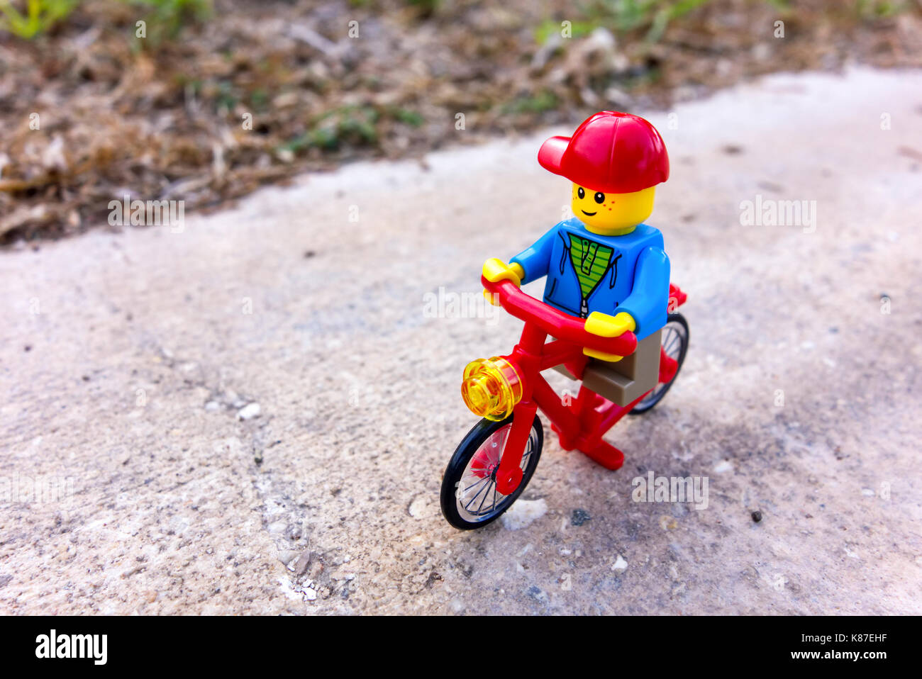 Bicycle path plastic road hi-res stock photography and images - Alamy