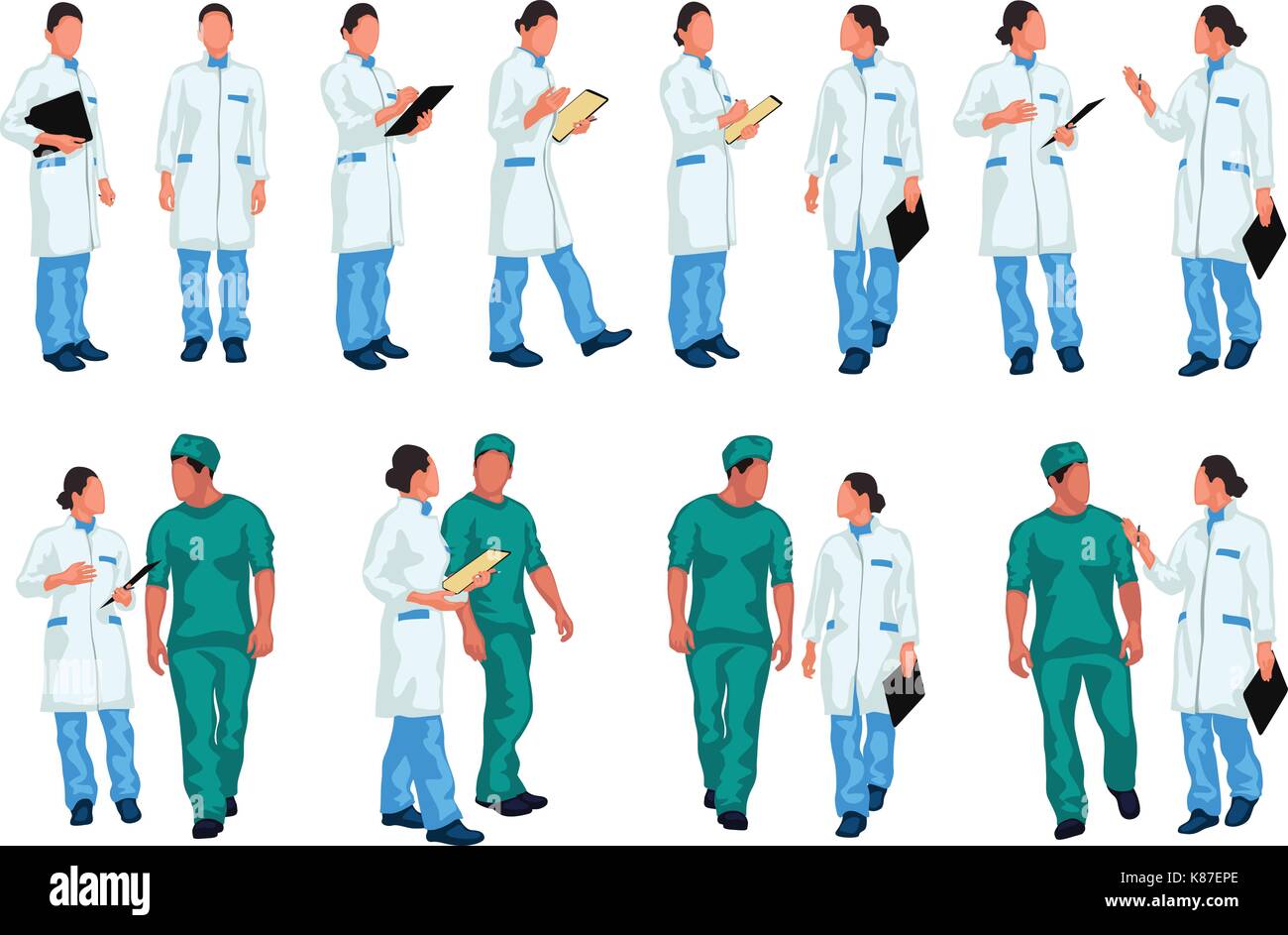 Doctor walk Stock Vector Images - Alamy