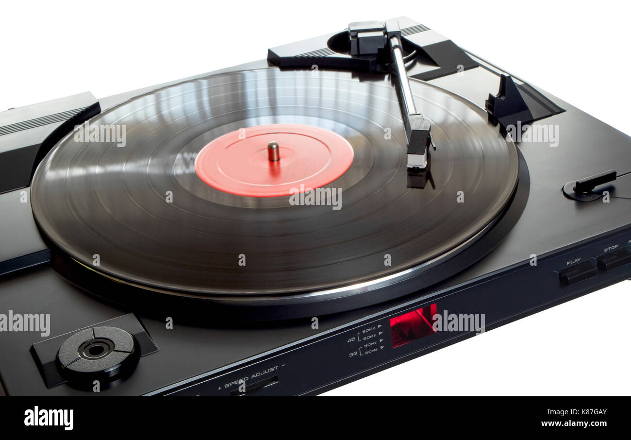Turntable on withe Background Stock Photo - Alamy