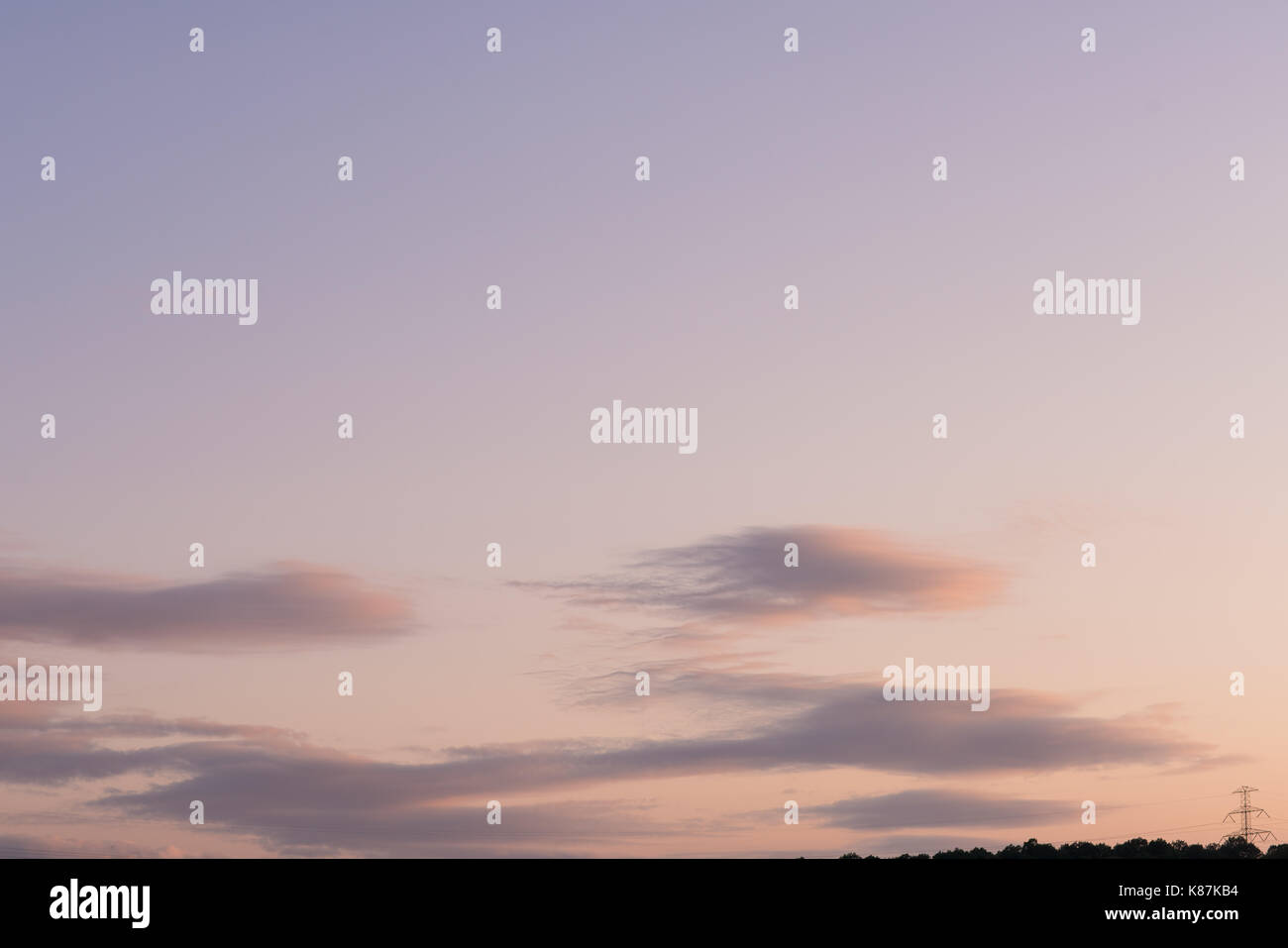 Horizontal picture of clouds in the sky during sunset Stock Photo - Alamy