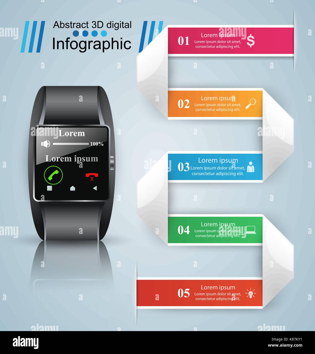 3D infographic. Smartwatch icon Stock Vector Image & Art - Alamy