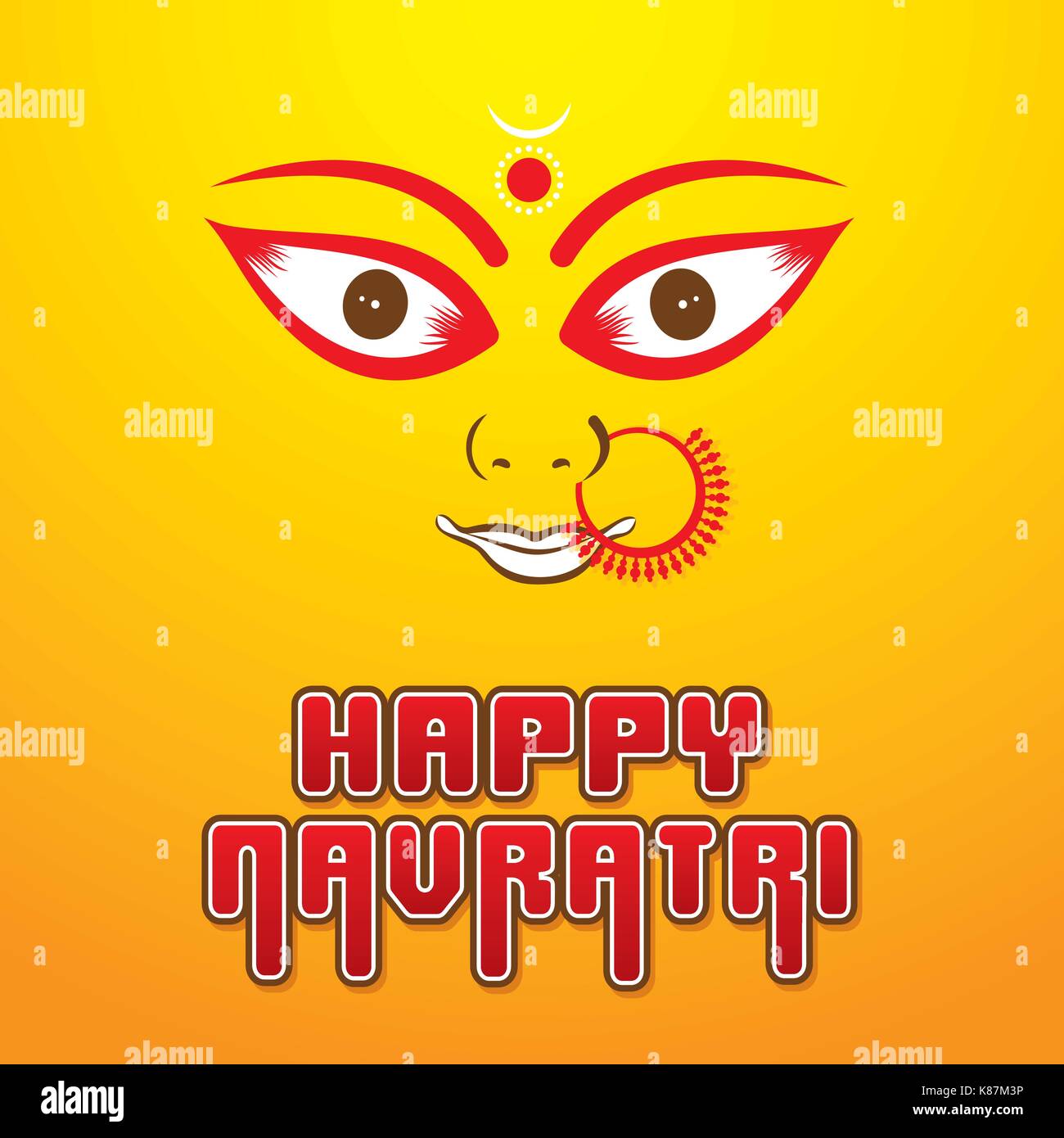 creative happy navratri festive poster design Stock Vector Image & Art ...