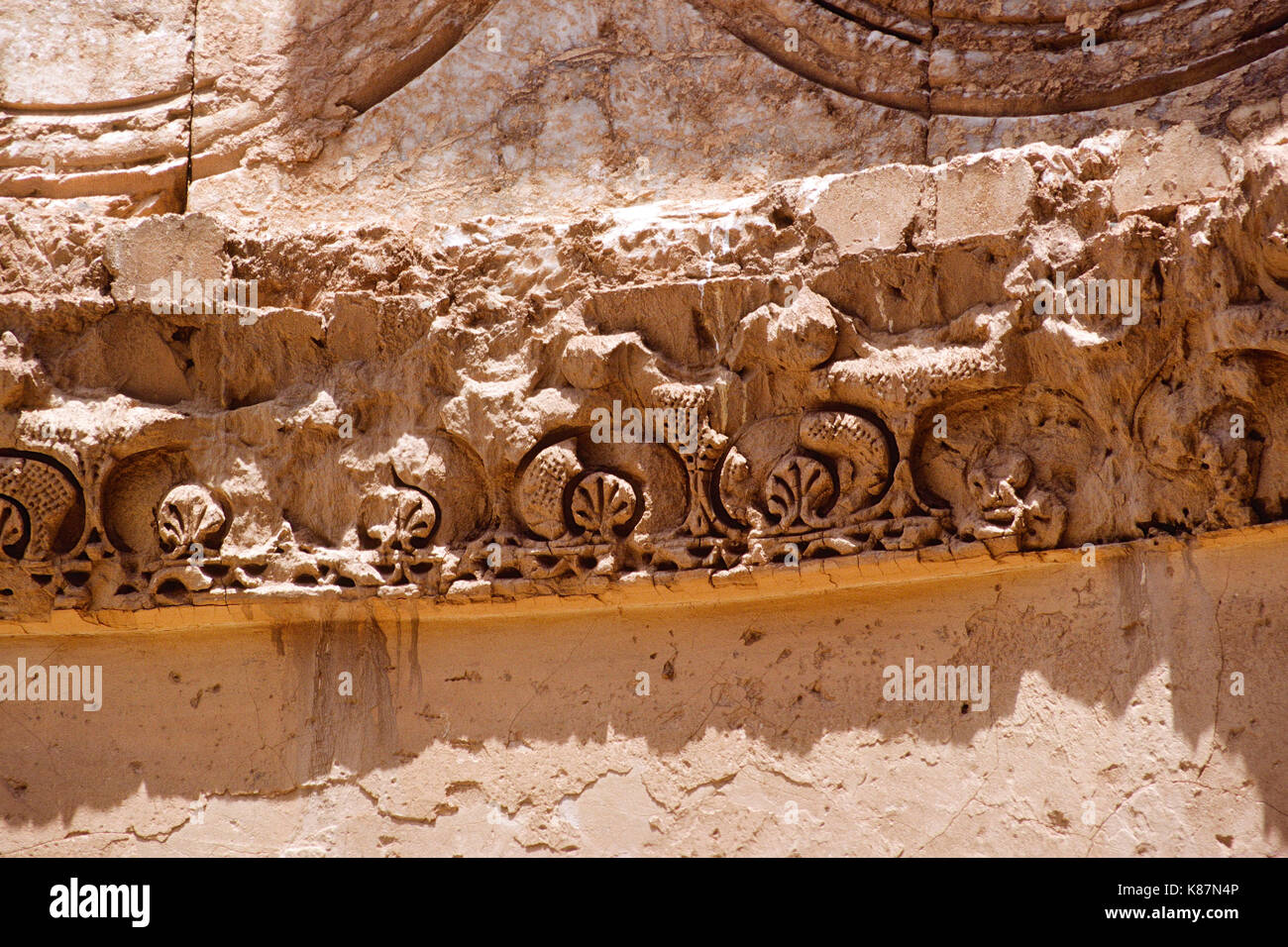 detail of stucco decoration, Basilica of St. Sergius, Byzantine church ...