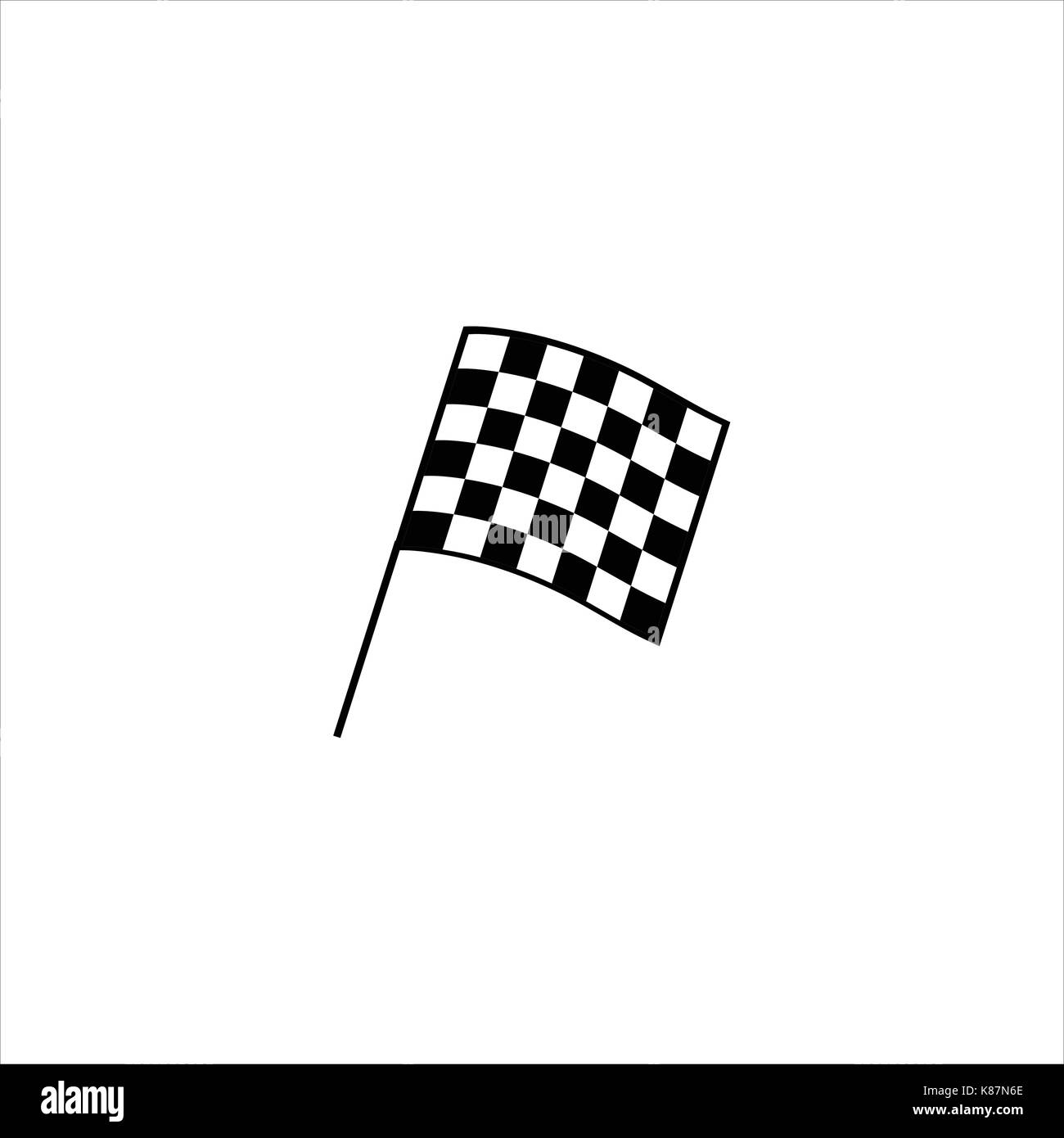 Vector illustration auto racing flag icon. Finish checkered flag sign, symbol Stock Vector Image ...