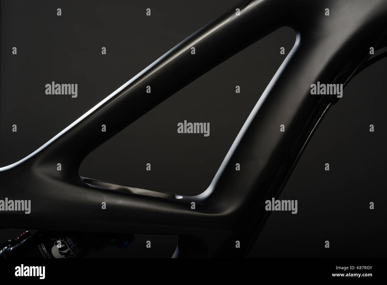 Carbon fibre full suspension mountain bike frame Stock Photo - Alamy