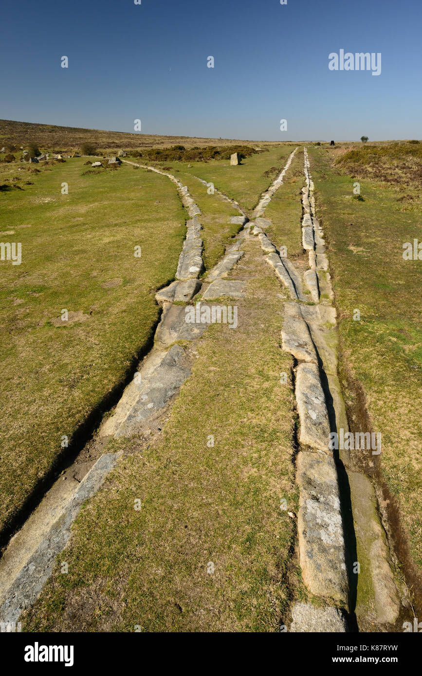 Haytor dartmoor granite tramway hi-res stock photography and images - Alamy