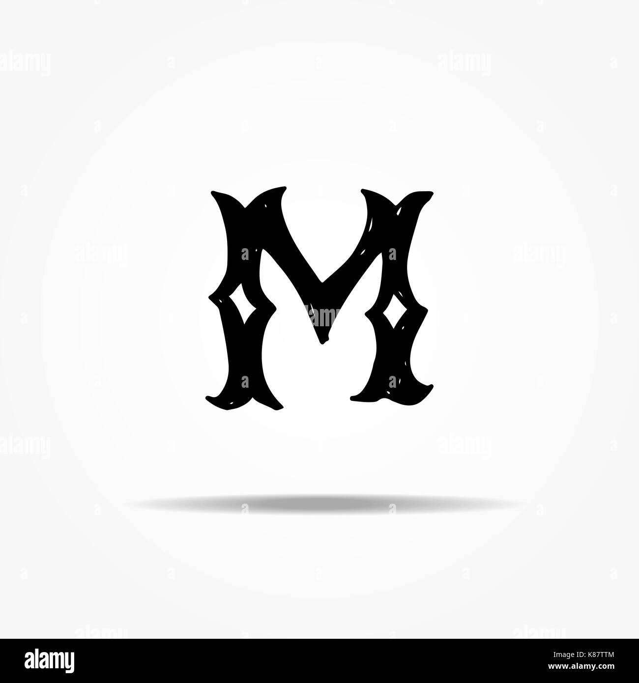 Gothic letters m Stock Vector Images - Alamy
