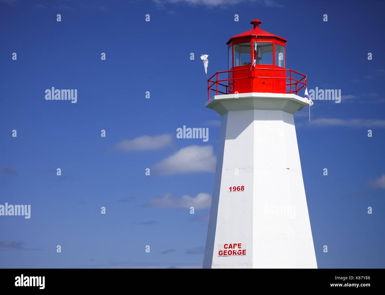 The lighthouse at Cape George, one of many place along the shoreline in ...